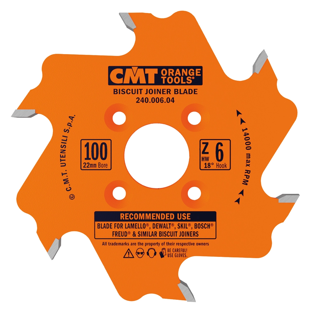 ΔΙΣΚΟΣ ΛΑΜΕΛΟ ELU CMT D=100 d=22 Z=6 Biscuit joiner circular saw blades ...