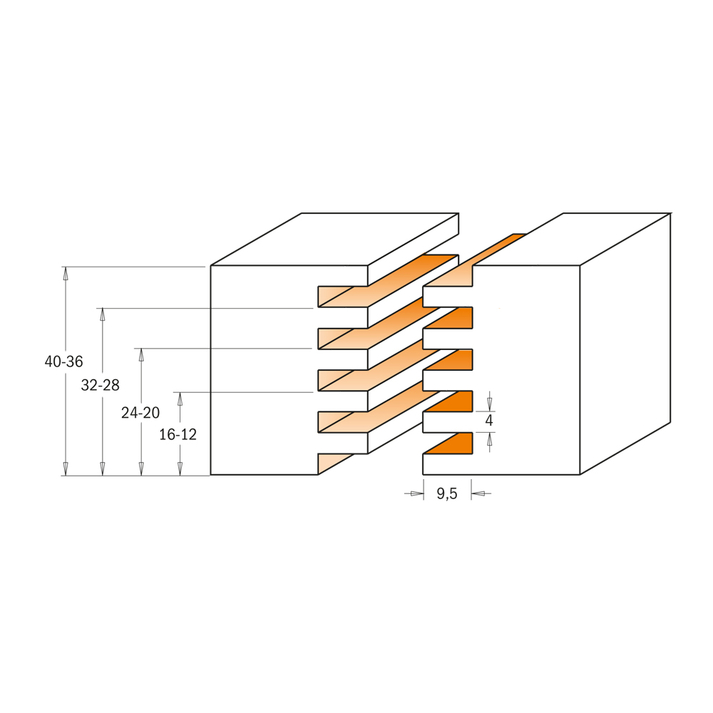 ΚΟΠΤΙΚΟ ΡΟΥΤΕΡ ΧΤΕΝΙ CMT D=47,6 S=12 Finger joint router bits 900.616. ...