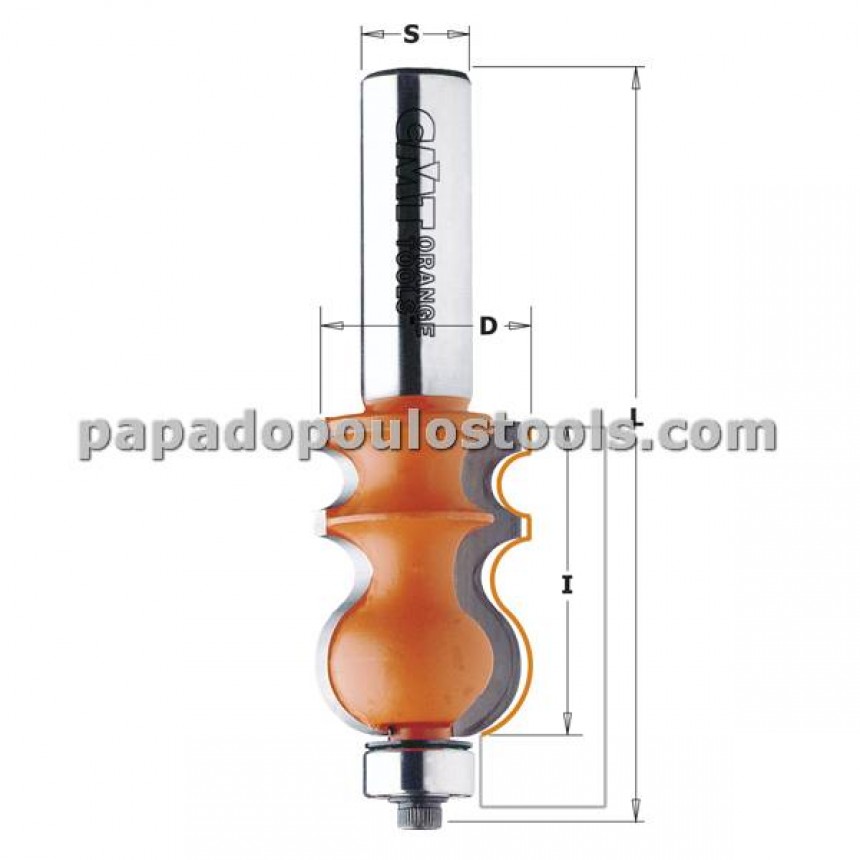 ΚΟΠΤΙΚΟ ΡΟΥΤΕΡ CMT D=23,8 I=35 L=83 S=12 | Papadopoulostools.com