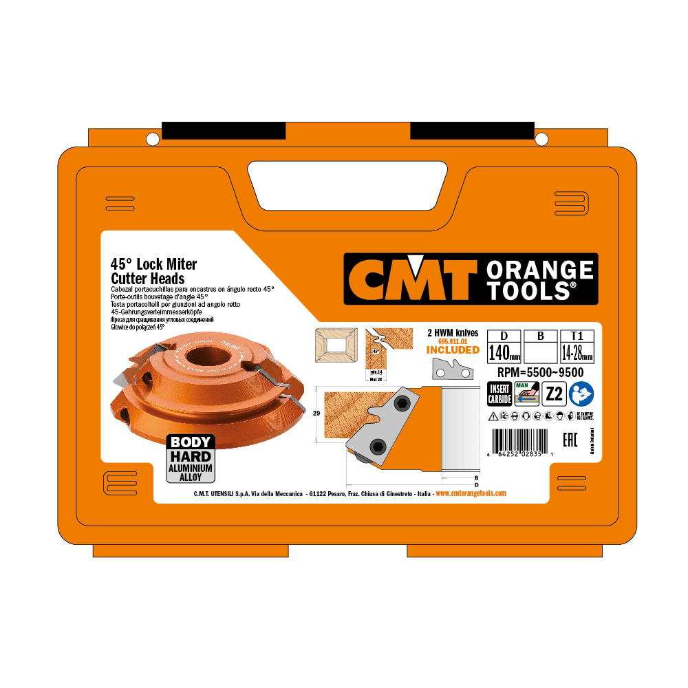 ΦΑΛΤΣΟ ΣΥΝΔΕΣΗΣ 45° CMT lock miter cutter heads 694.011.50 ...