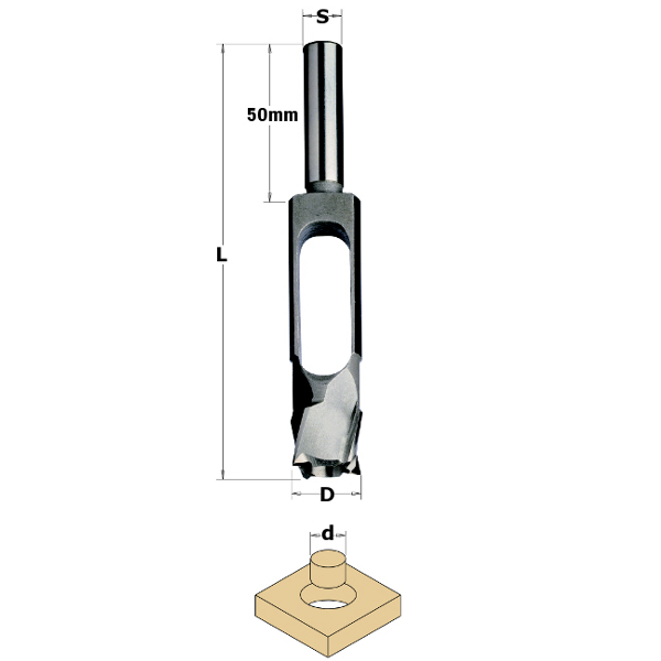 ΡΟΥΜΠΟΤΡΥΠΑΝO ΞΥΛΟΥ CMT SERIES:529 d=30 D=42 L=140 S=13 Z=4 Plug ...