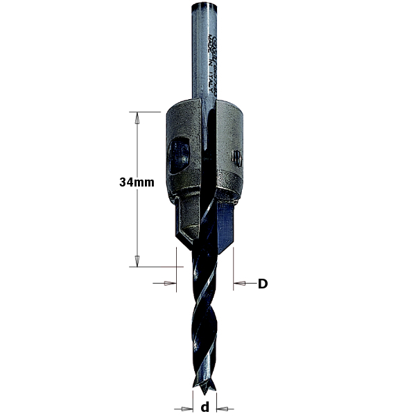 ΦΡΕΖΑ ΡΥΘΜΙΖΟΜΕΝΗ 3-7mm CMT 521.001.11Adjustable countersink ...