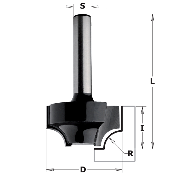 ΚΟΠΤΙΚΟ ΡΟΥΤΕΡ CMT Ovolo router bit K927-064 | Papadopoulostools.com