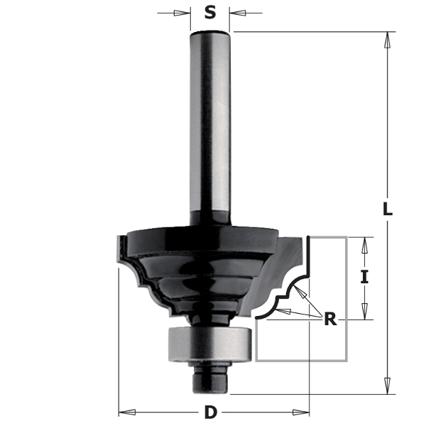 ΚΟΠΤΙΚΟ ΡΟΥΤΕΡ CMT K941-430 Classical ogee router bit ...